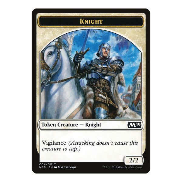 (Token) Magic single - knight creature token (M19) – Redcaps Montrose